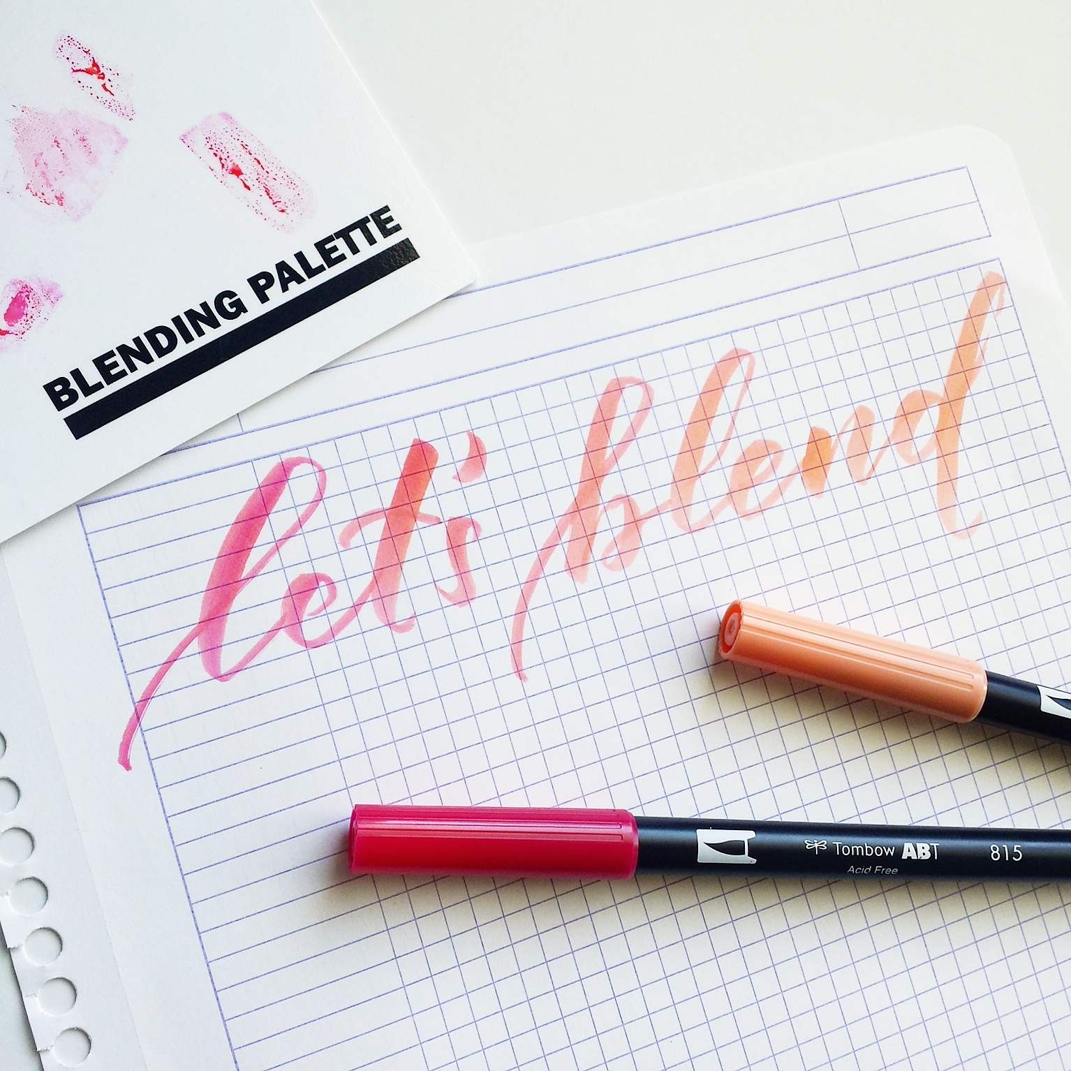 How to do brush calligraphy with the Tombow blending palette (+ a video ...
