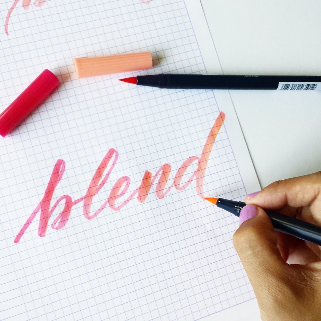 How to do brush calligraphy with the Tombow blending palette (+ a video ...