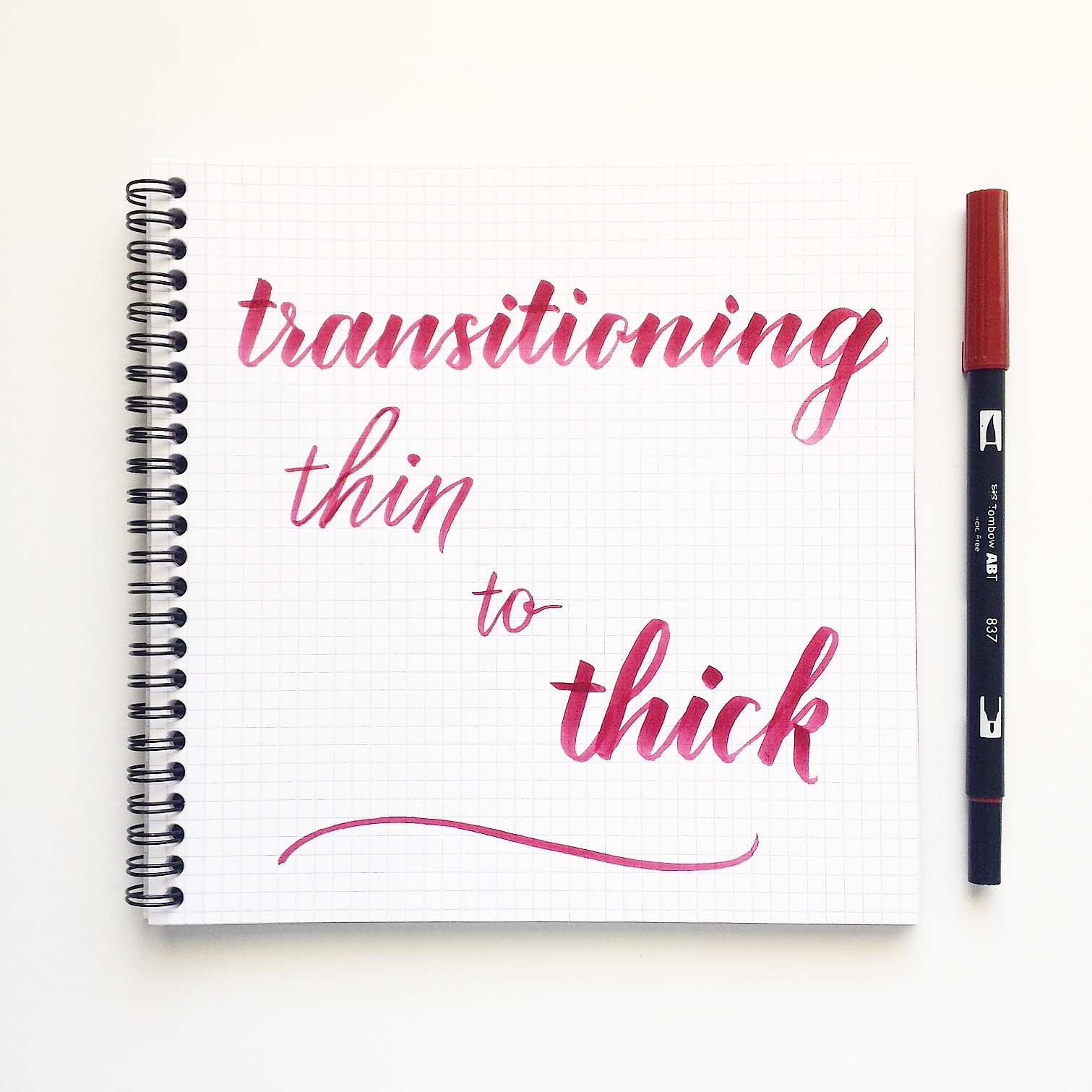 Improve your brush calligraphy by practicing thin and thick strokes ...