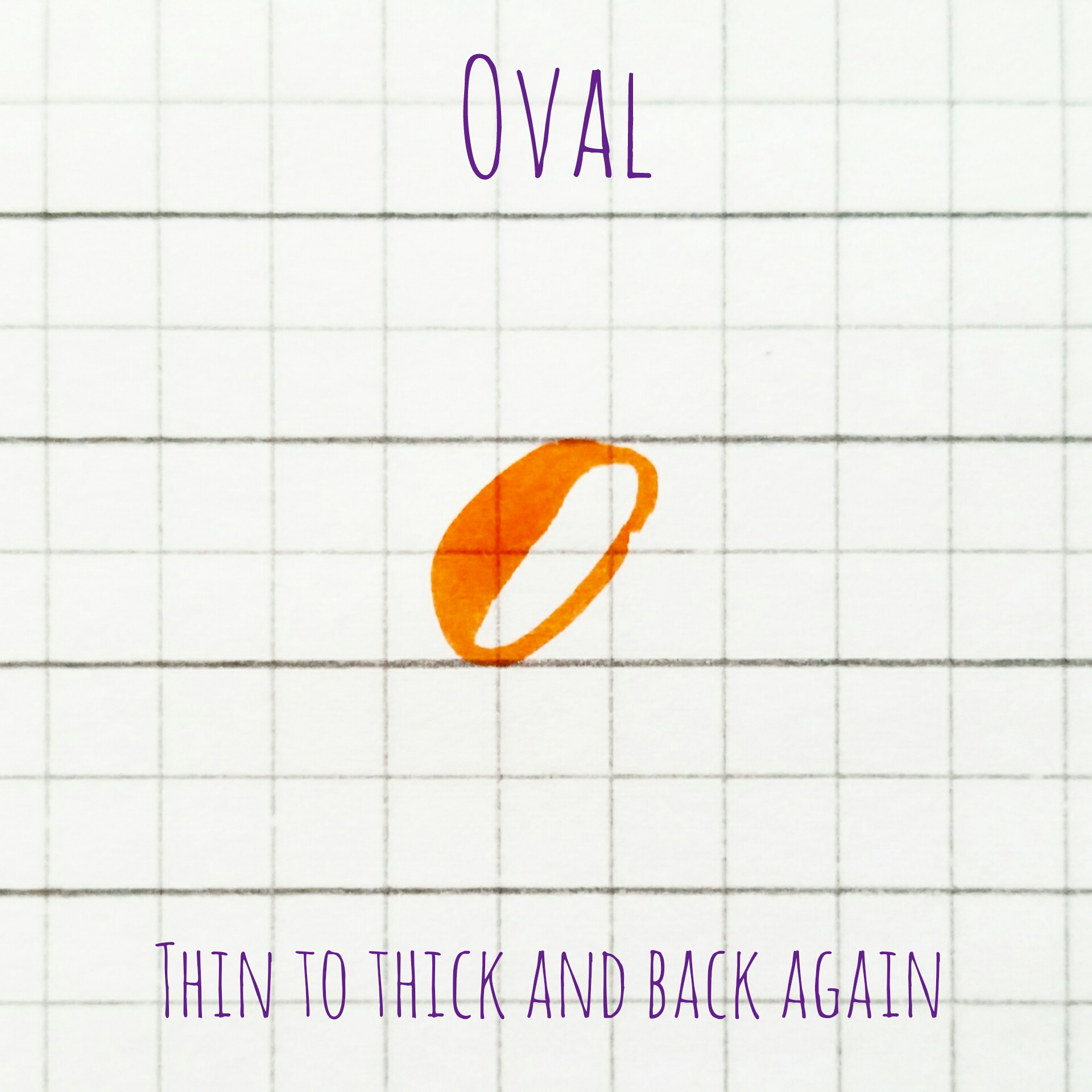 Basic brush calligraphy strokes: The oval – Pieces Calligraphy