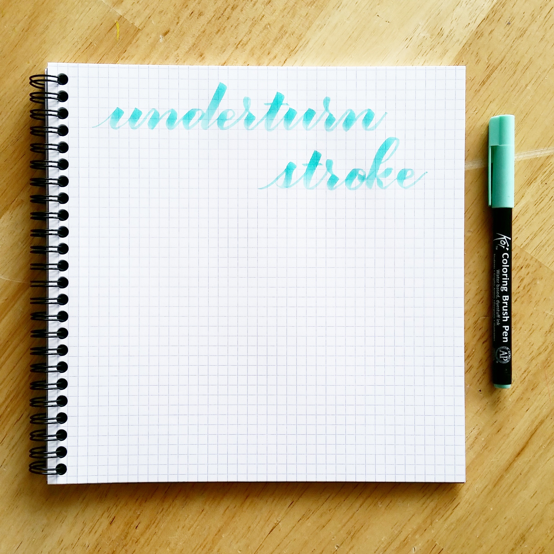 Basic brush calligraphy strokes: The underturn stroke – Pieces Calligraphy