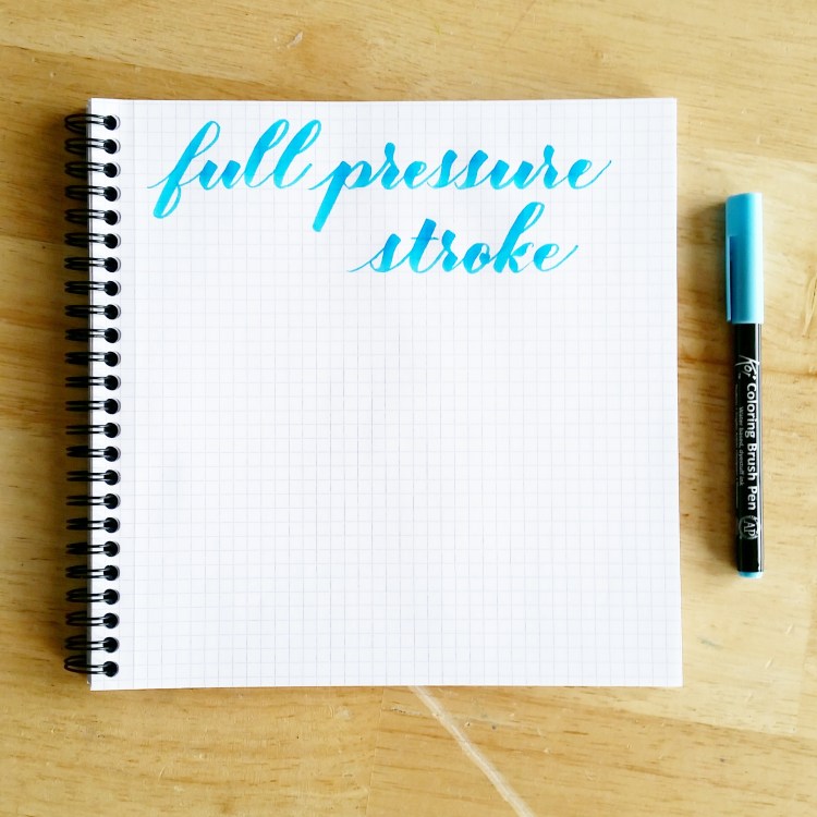 Basic brush calligraphy strokes: The full pressure stroke – Pieces ...