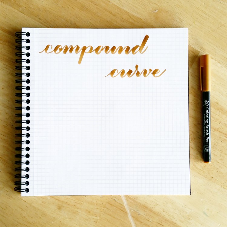 Basic brush calligraphy strokes: The compound curve – Pieces Calligraphy