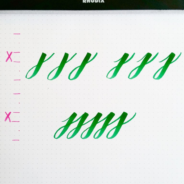 Basic brush calligraphy strokes: The descending stem loop (plus a FREE ...
